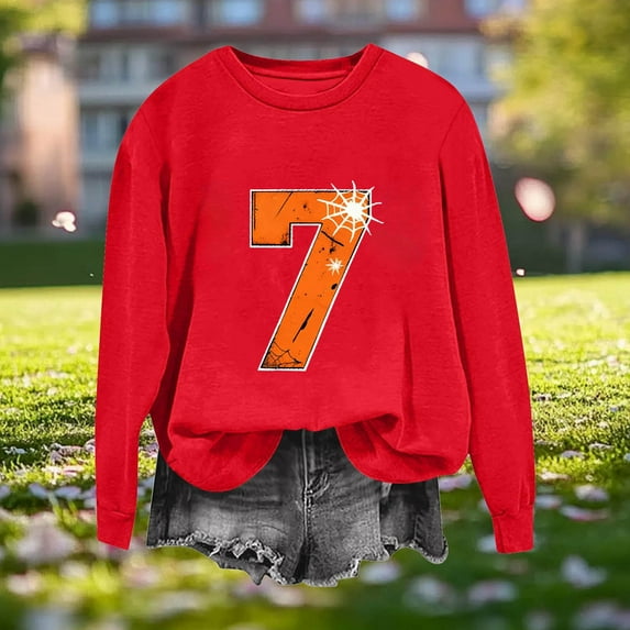 ClodeEU Womens Retro Pattern Sweatshirt ,Long Sleeve Crewneck Casual ...