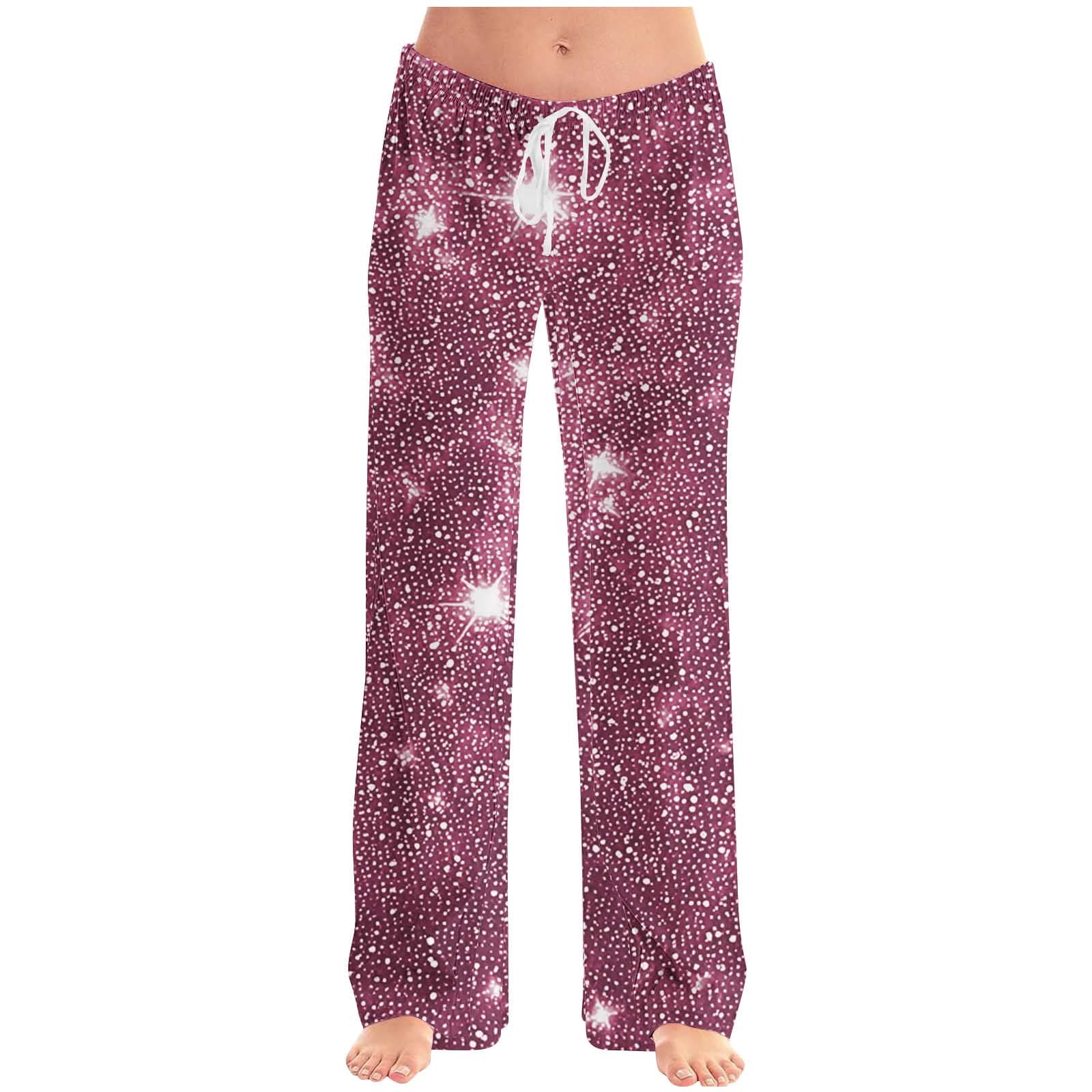 ClodeEU Womens Sequin Wide Leg Pants,Elastic Waisted Sparkly Glitter ...