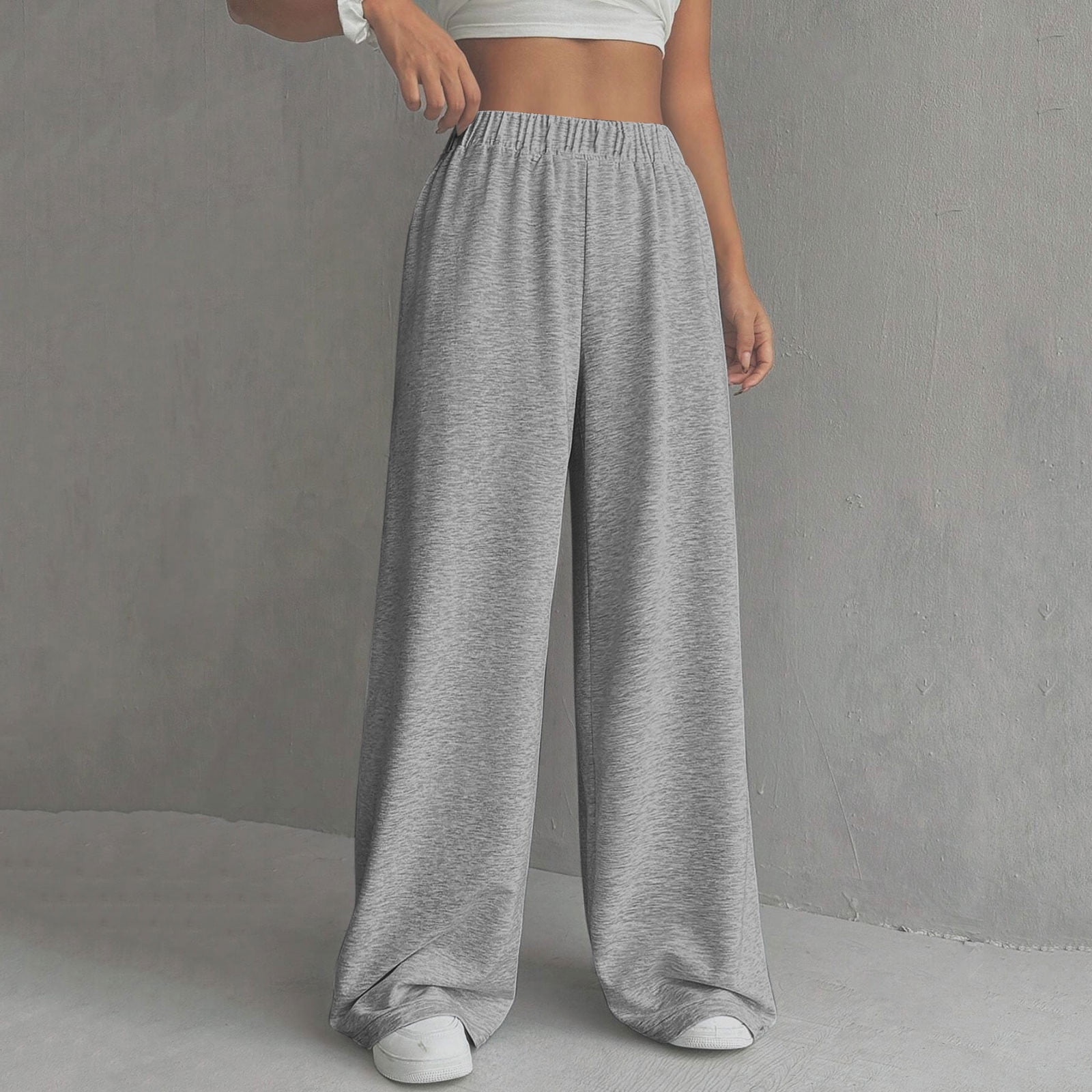ClodeEU Women High Waisted Wide Leg Sweatpants, Baggy Lounge Trousers ...