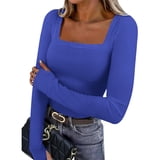 ClodeEU Womens V Neck Half Button Down Long Sleeve Ribbed Knit Slim Fit ...