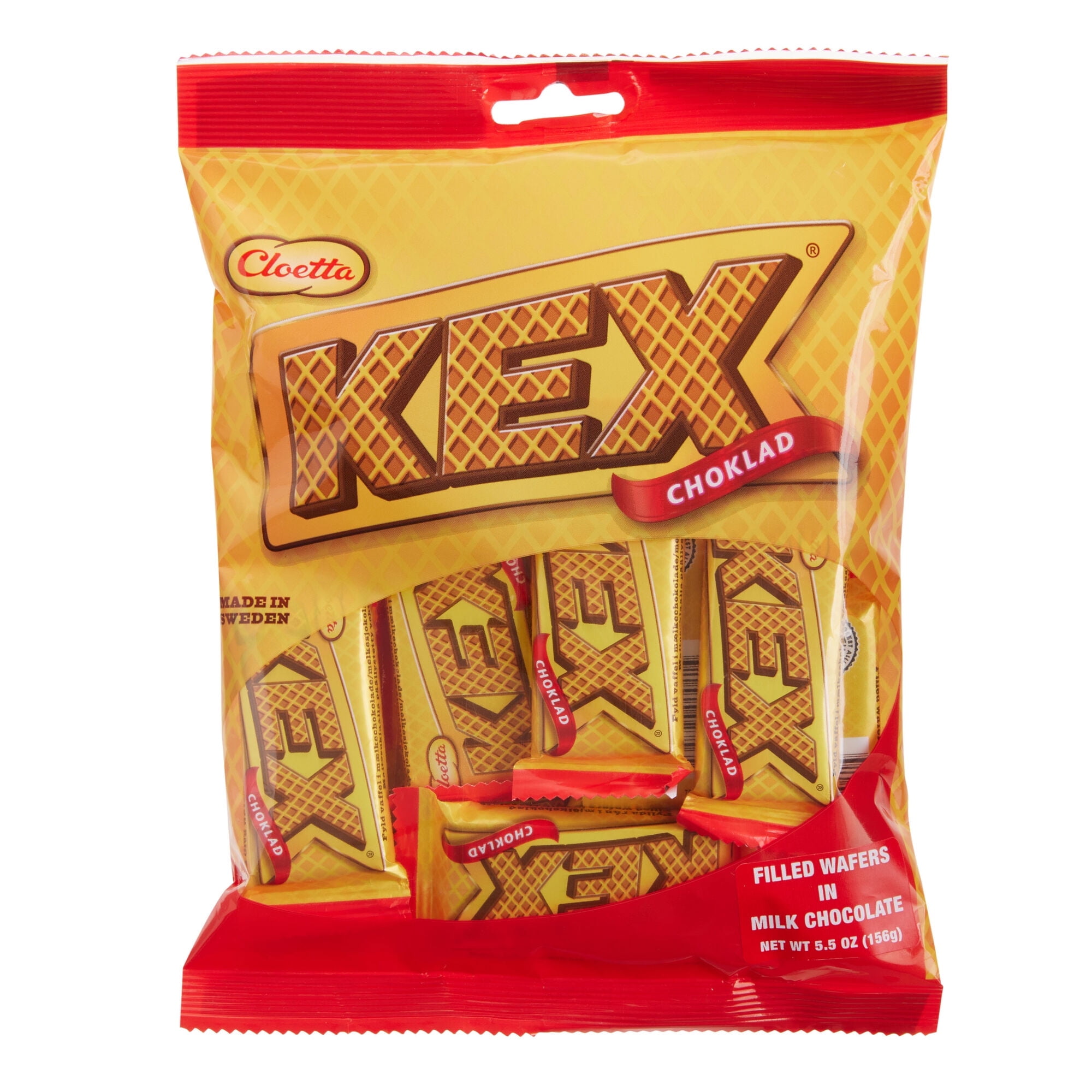 Cloetta Kex Milk Chocolate Wafer Mini Bars Bag 5.5 oz. Pack of 2 ...