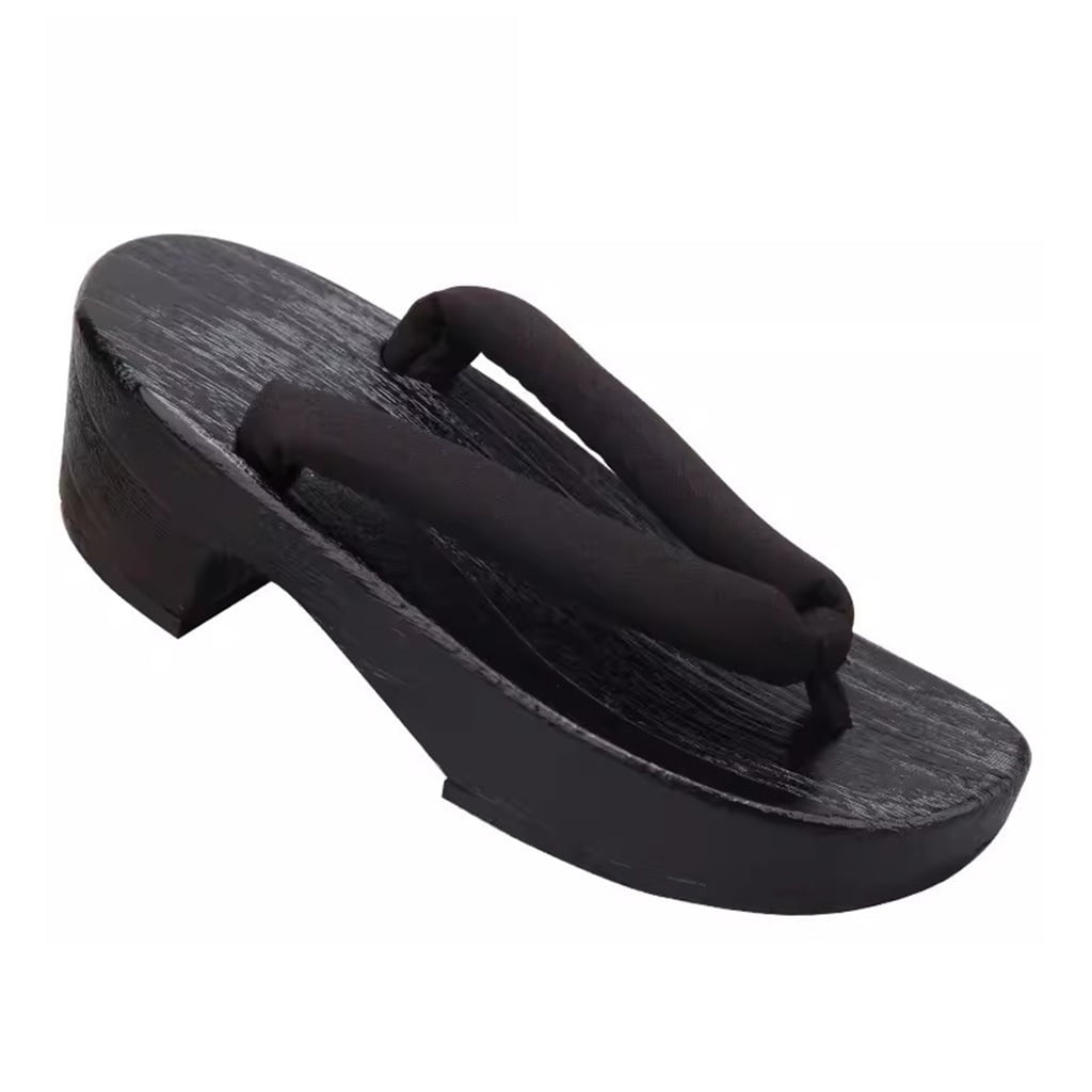 Clog Shoes Japanese Sandals for Women Geta Wooden Anti-Slip flip-Flops ...