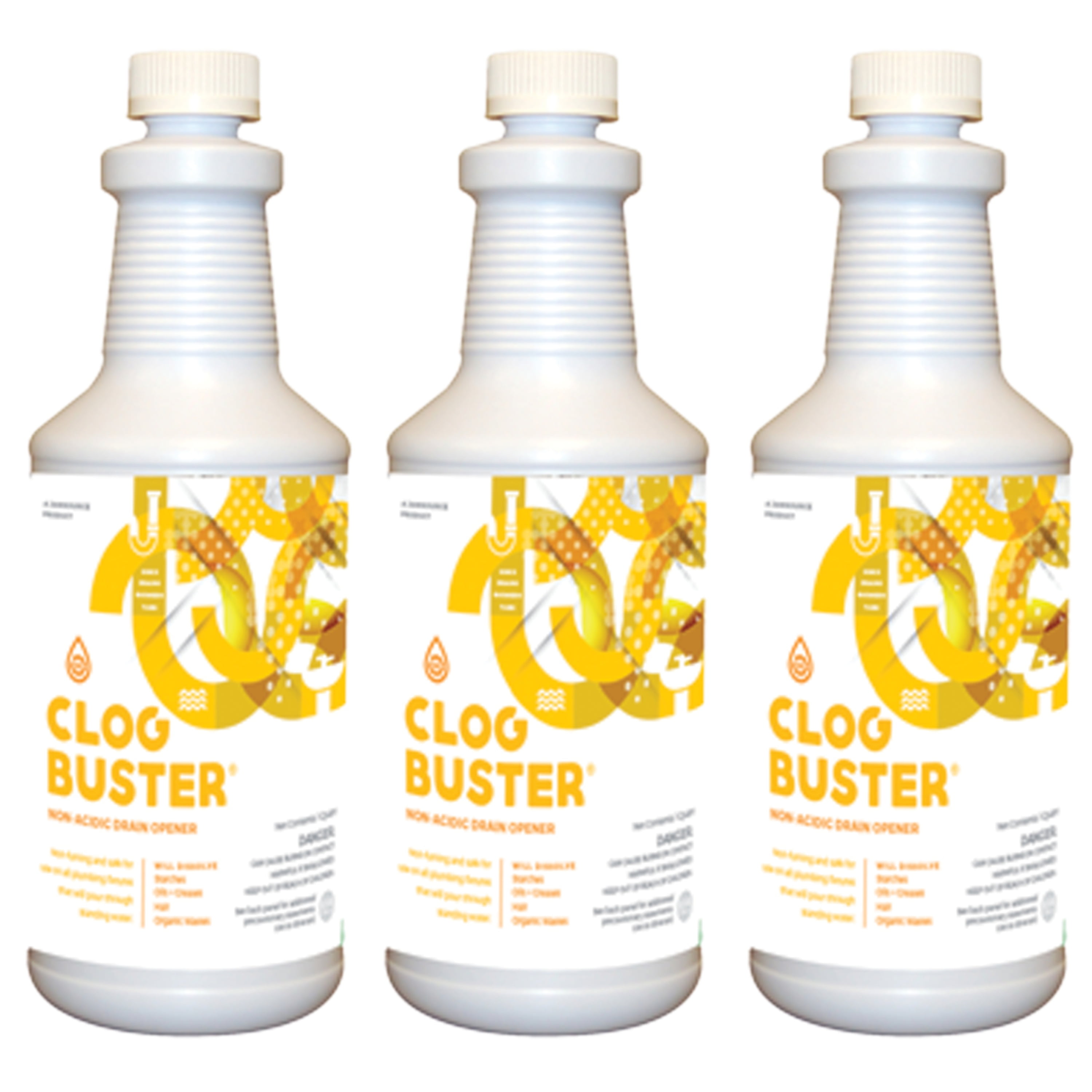 ClogBuster Liquid Drain Opener and Clog Remover, Commercial Grade, 1 ...
