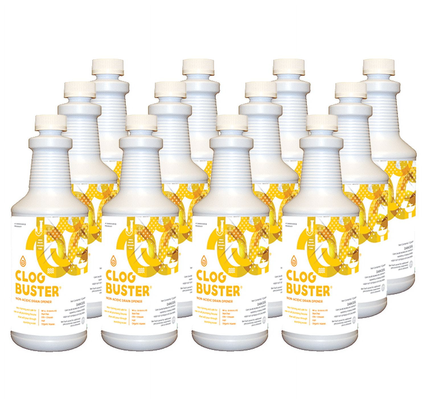 ClogBuster Liquid Drain Opener and Clog Remover, Commercial Grade, 1 ...