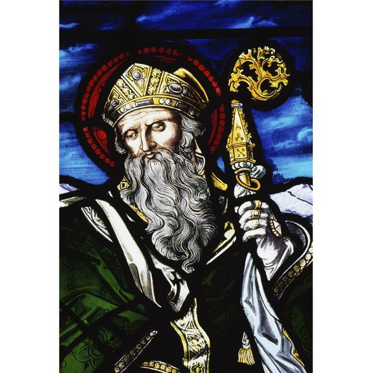 Clogheen Ireland - St. Patrick On Stained Glass Poster Print by Richard ...