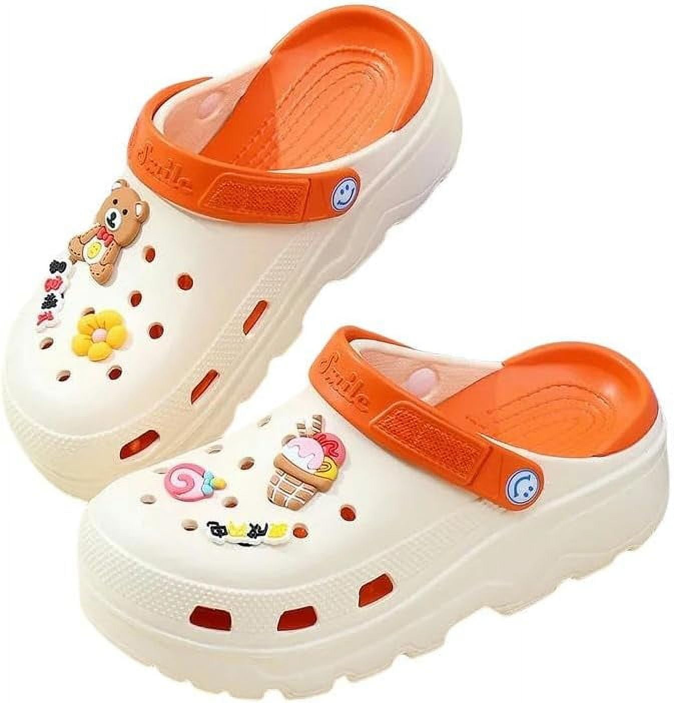 Clogs Hole Shoes Wear Increased Non-Slip High-Heeled Shoes Beach ...