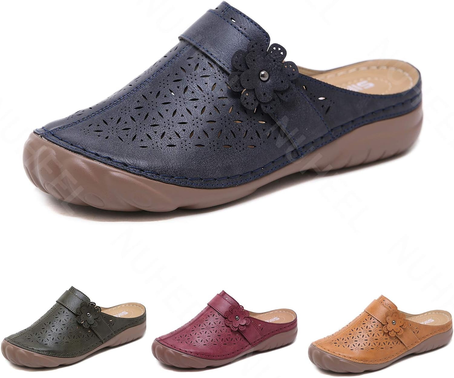 Clogs for Womens Summer Beach Sandals Ladies Mule Clogs Hollow Out ...