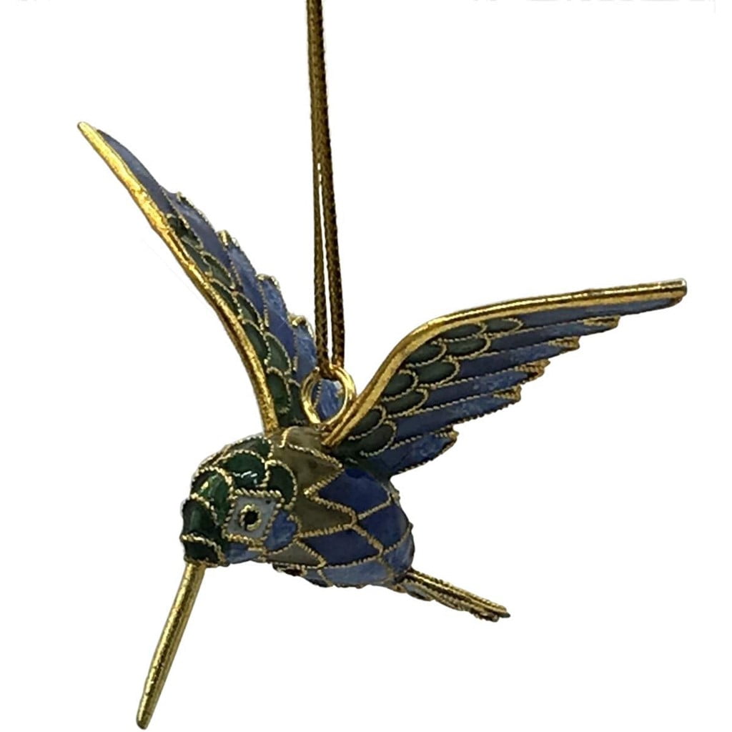 Cloisonne Hummingbird Ornament, Enamel on Copper 2.75 Inches x 2.25 ...
