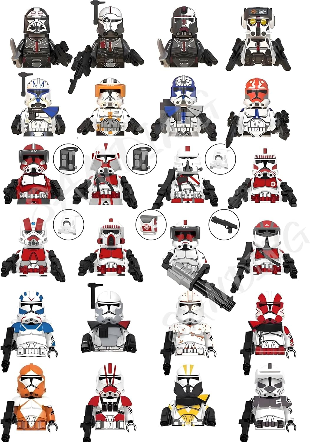 Clone Trooper Play Set Space War Mini Building Set Battle Soldiers with ...