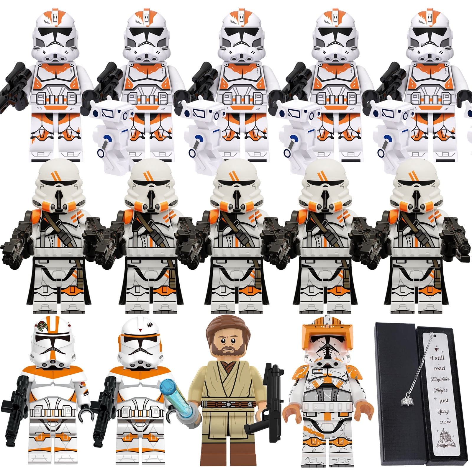 Clone Wars Armored Clone Trooper 212th Attack Battalion Action Figures Obi-Wan Commander Cody ...