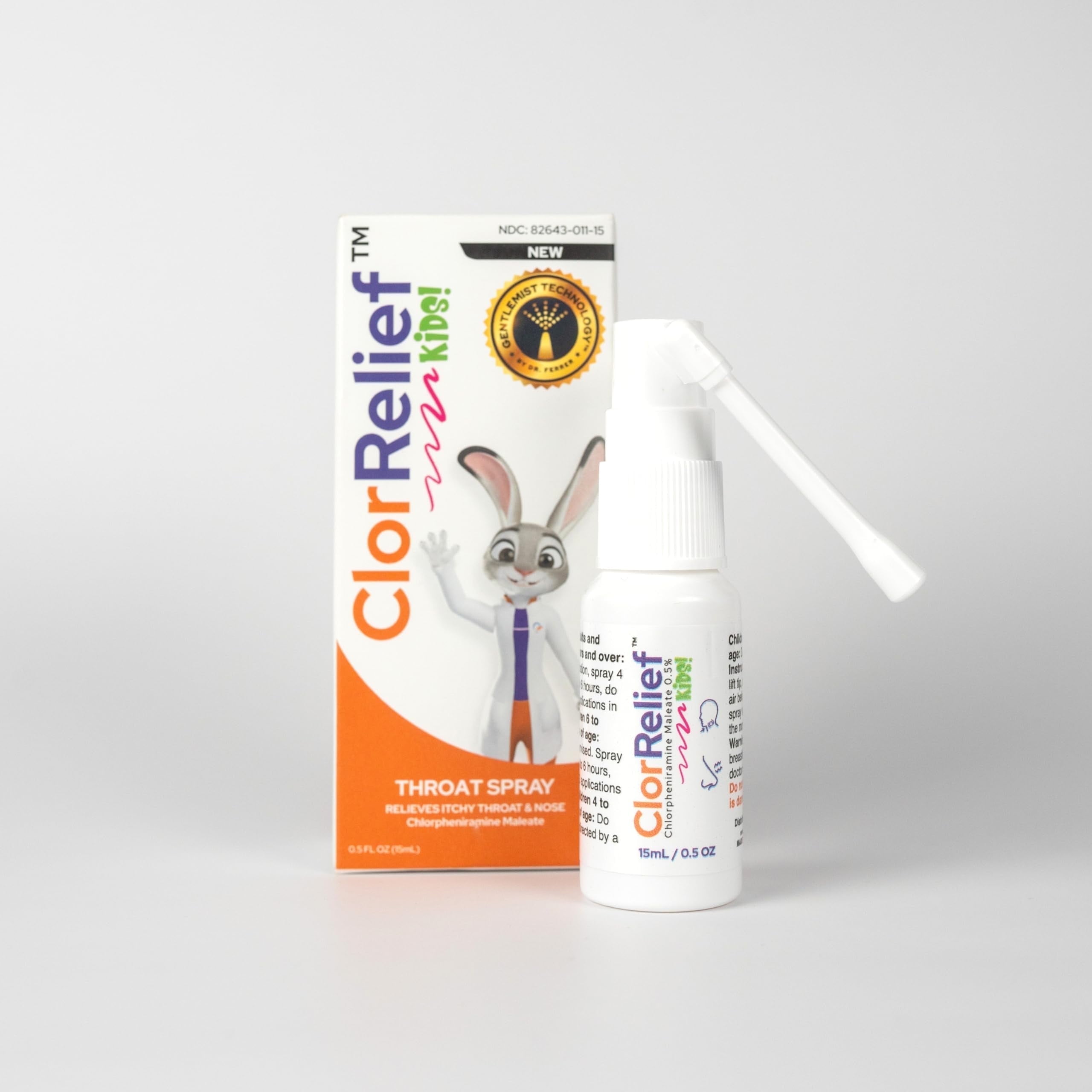 ClorRelief Kids Throat Relief Spray with Xylitol and Chlorpheniramine ...