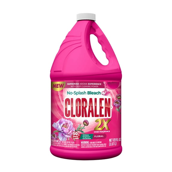 Cloralen Liquid Bleach, Floral Scent, All Purpose Cleaner, 121 fl oz ...