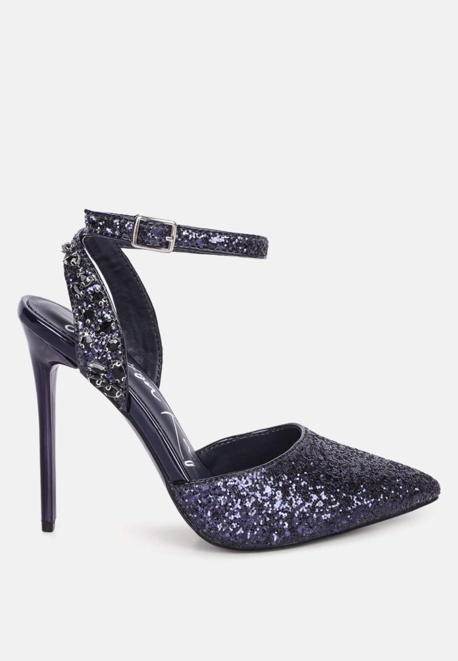Cloriss Diamante Embellished Glitter High Heels - Walmart.com