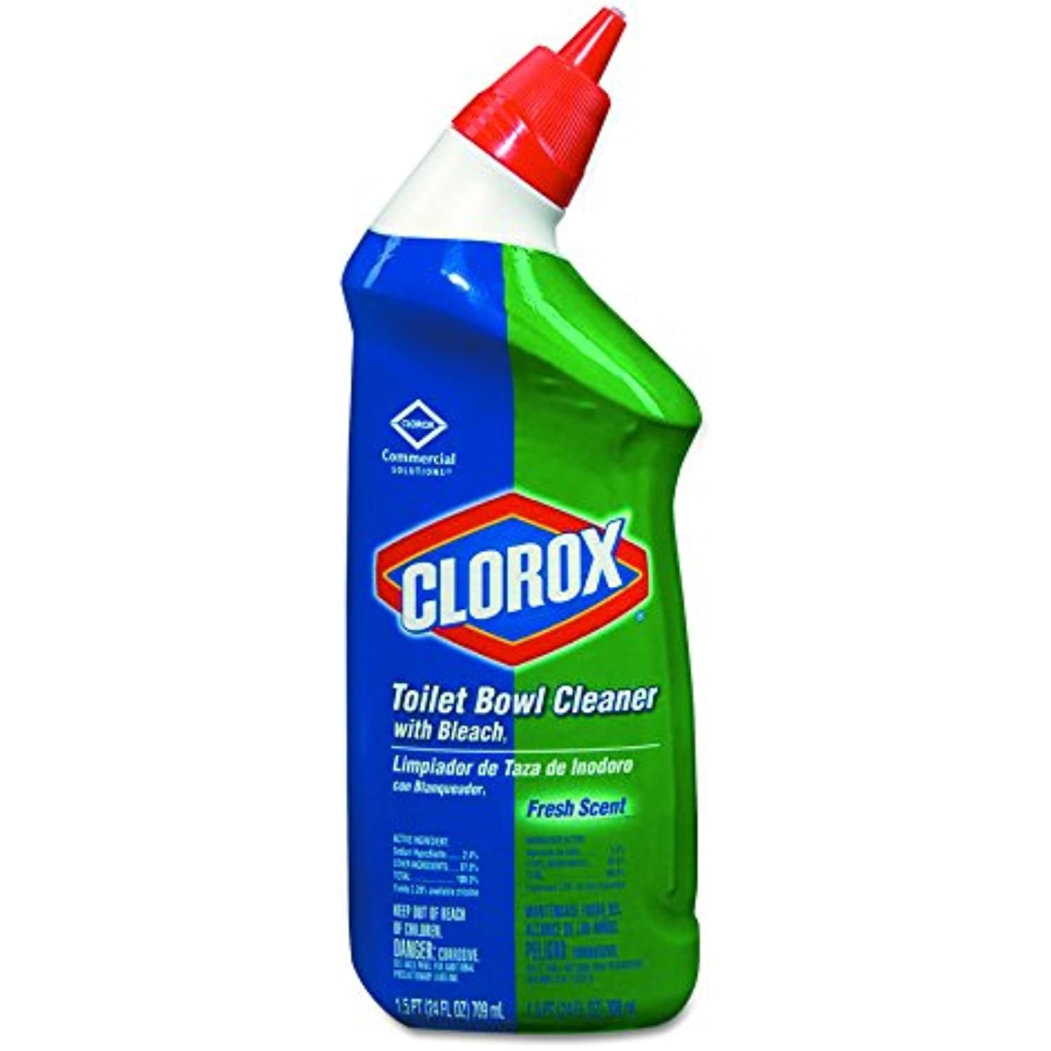 Clorox 00031Ct Toilet Bowl Cleaner With Bleach, Fresh, 24Oz Bottle ...