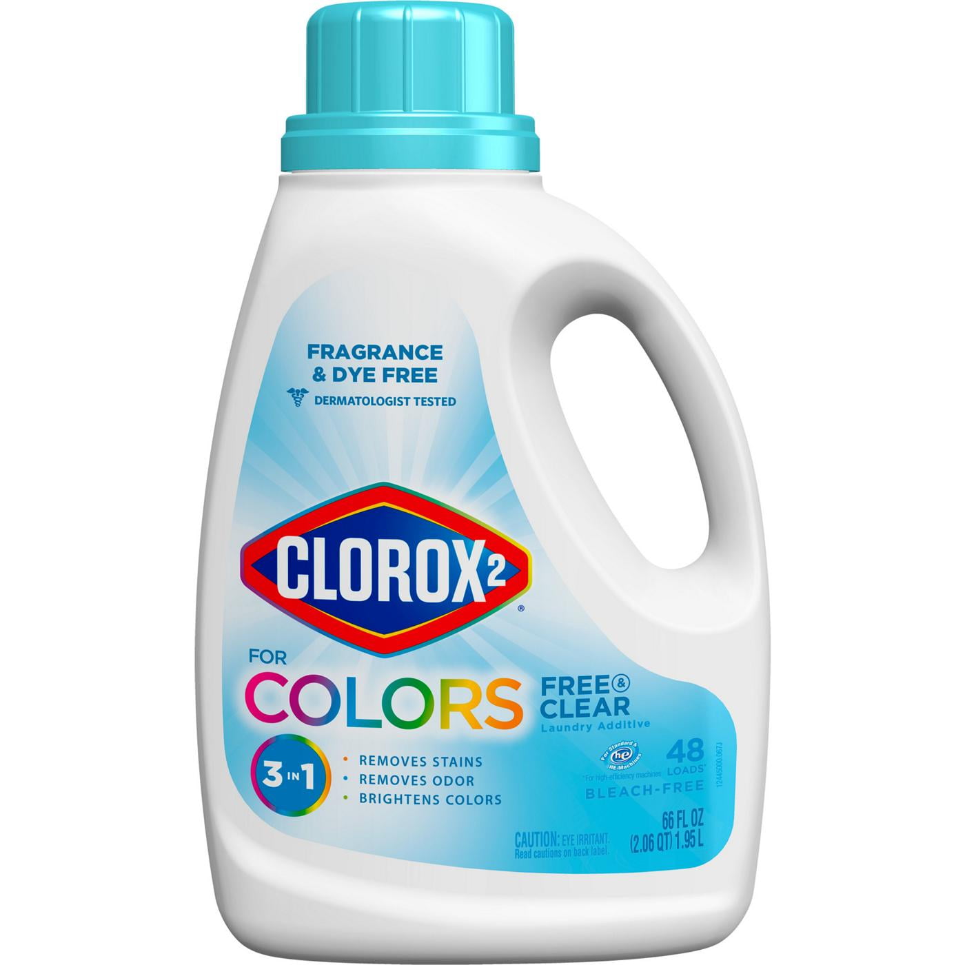 Clorox 2 2 for Colors 3-in-1 HE Laundry Additive, 48 Loads - Free ...