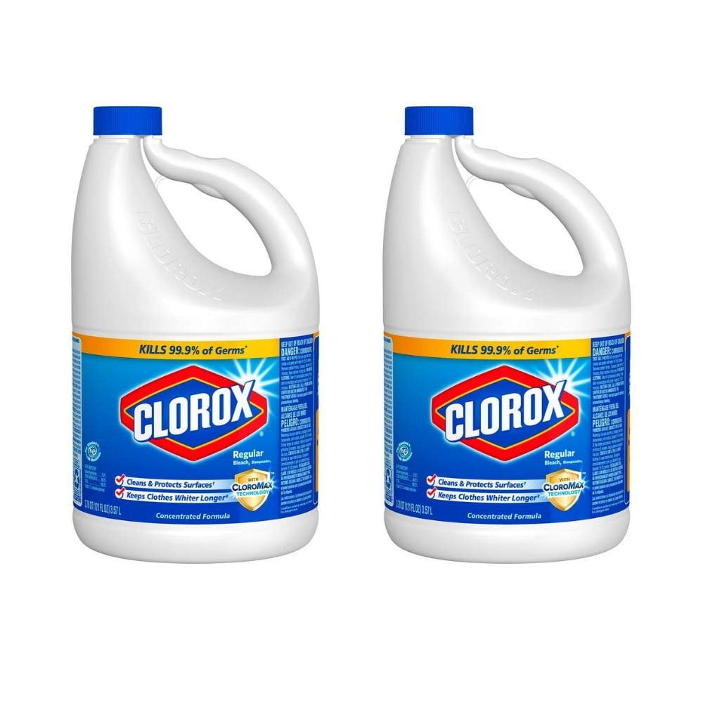 Clorox Germicidal Bleach, 121 Oz. Jug , Liquid Concentrate, Manual Pour ...