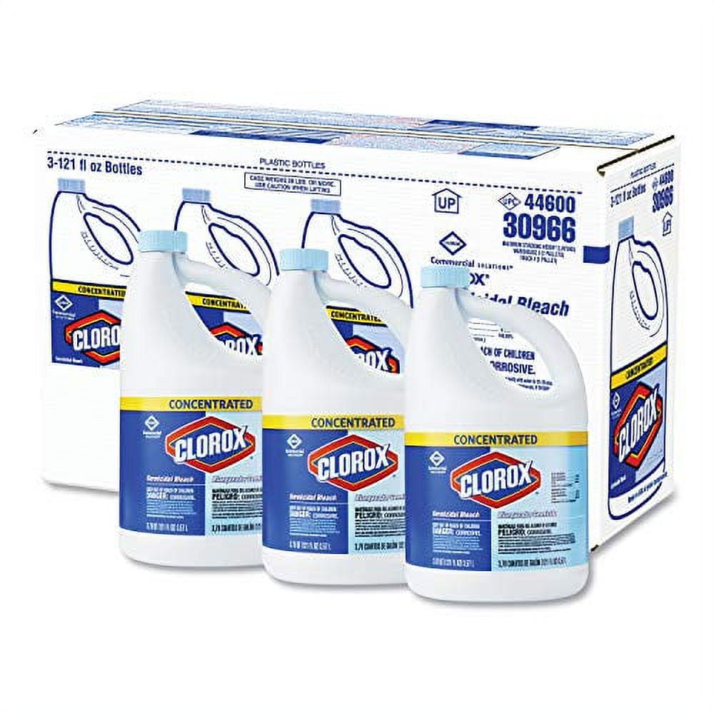 Clorox 30966 Concentrated Regular Bleach, 3 Count 121 Oz. - Walmart.com
