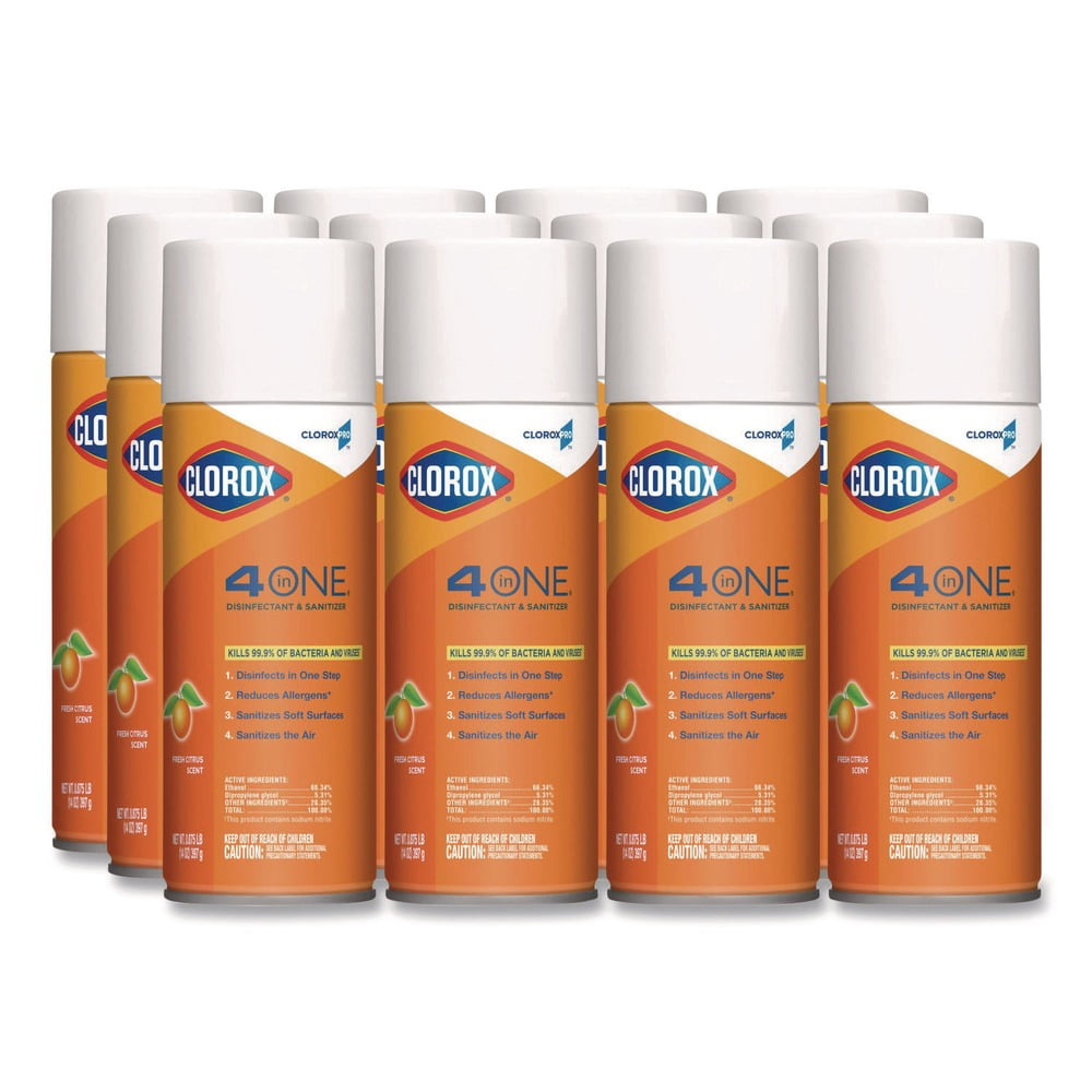 Clorox, Disinfectant and Sanitizer Aerosol Spray, 14 oz, Citrus ...