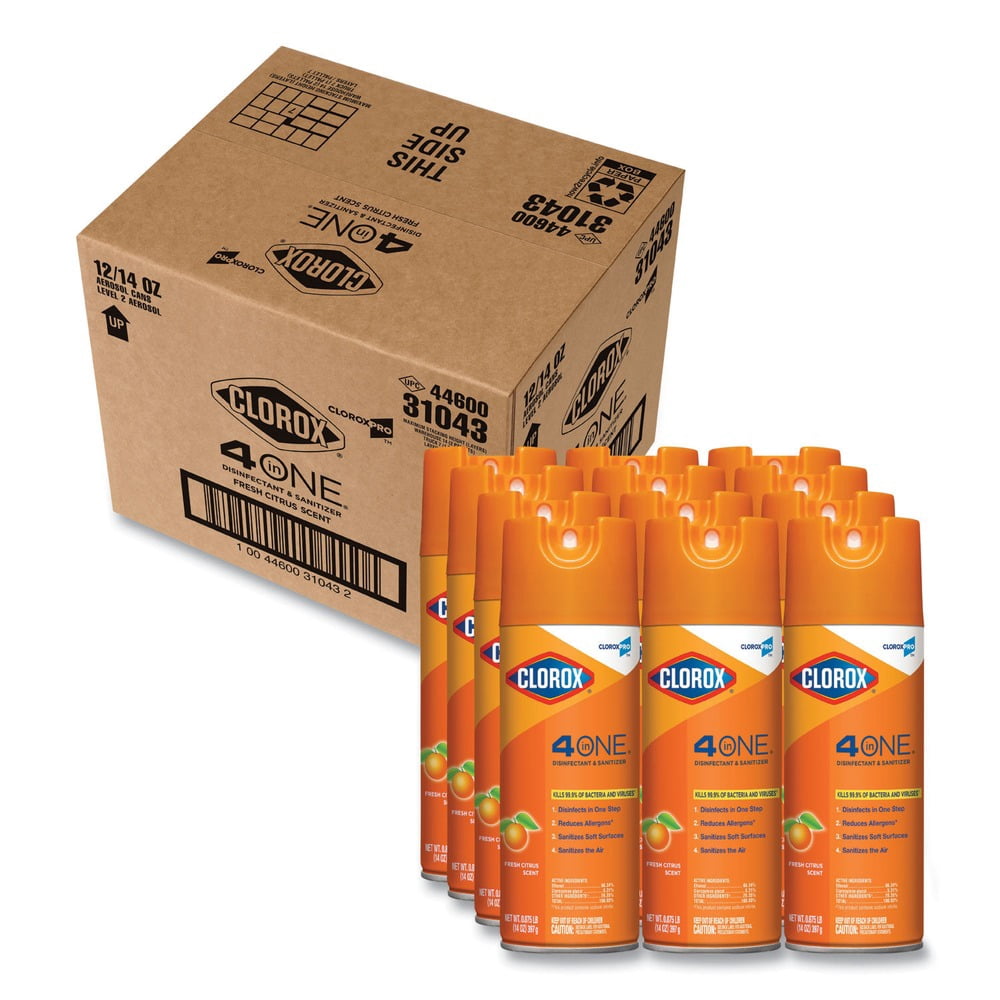 CloroxPro™ Clorox® Spray, 4 in One Disinfectant & Sanitizer, Citrus ...