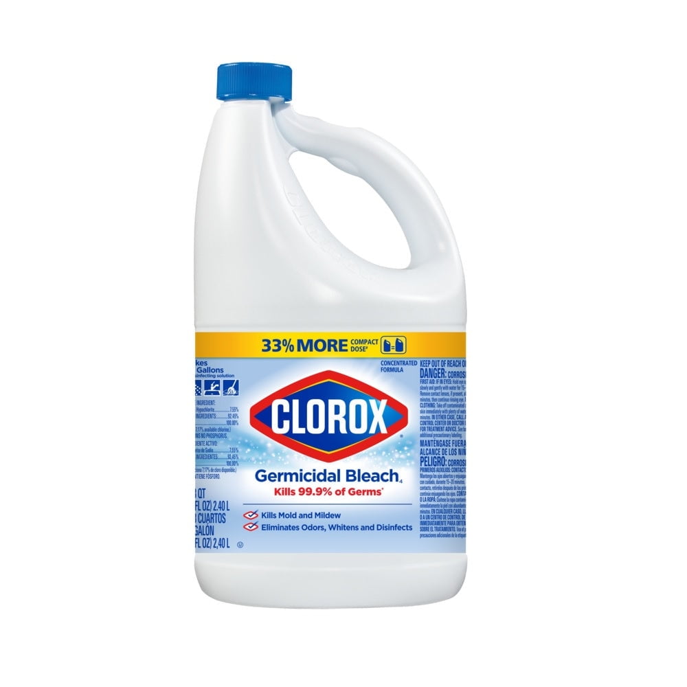 Clorox Germicidal Liquid Bleach Bottle, 81 Oz, Each - Kills Bacteria ...