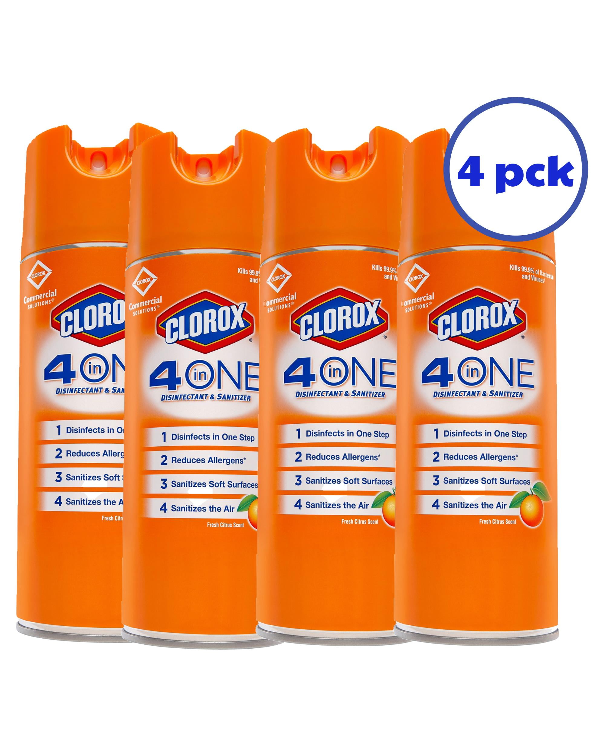 Clorox 4-in-One Disinfectant & Sanitizing Mist, Lavender and Citrus, 14 ...