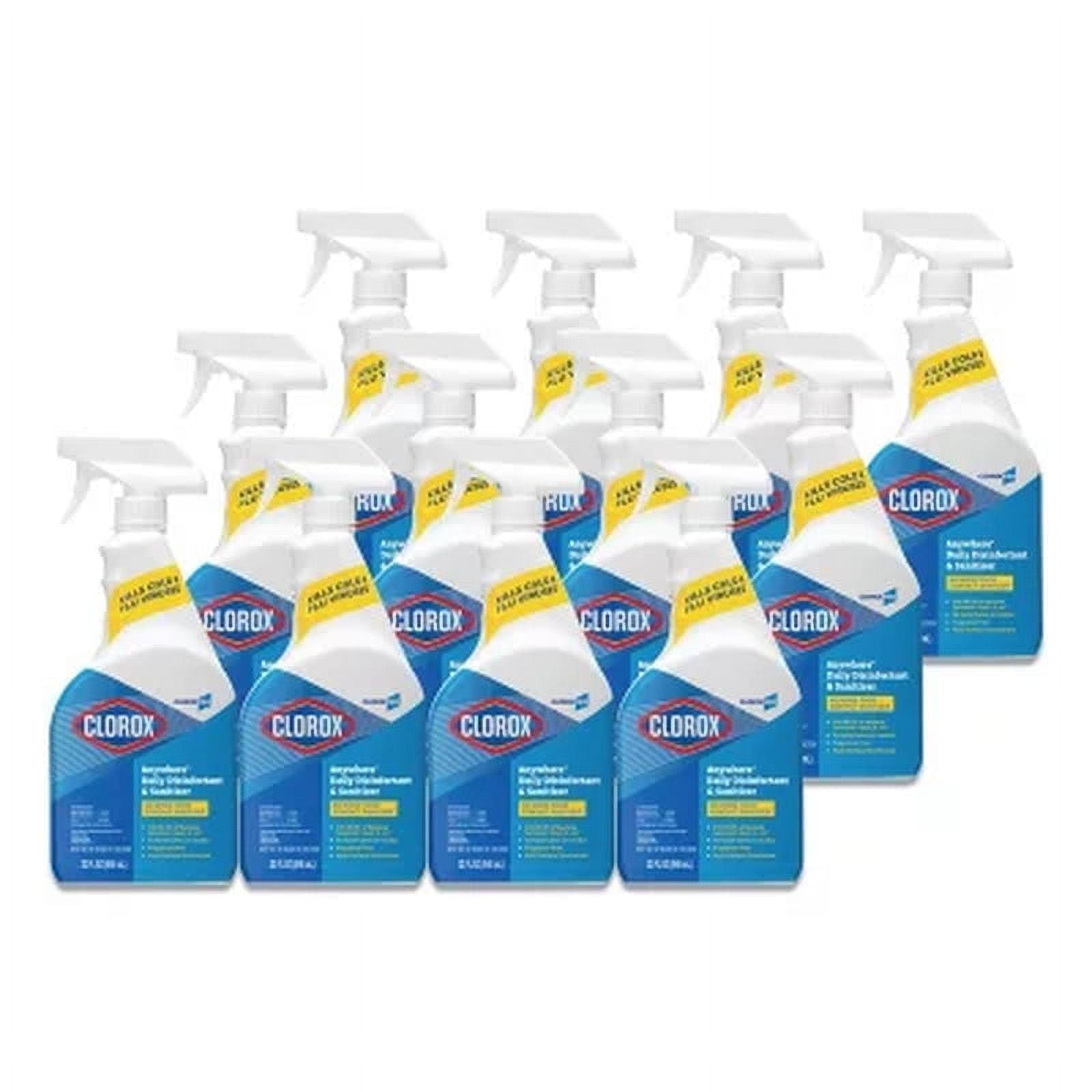 Clorox Anywhere Daily Disinfectant & Sanitizing Spray 32 Fl. Oz., 12 Ct ...