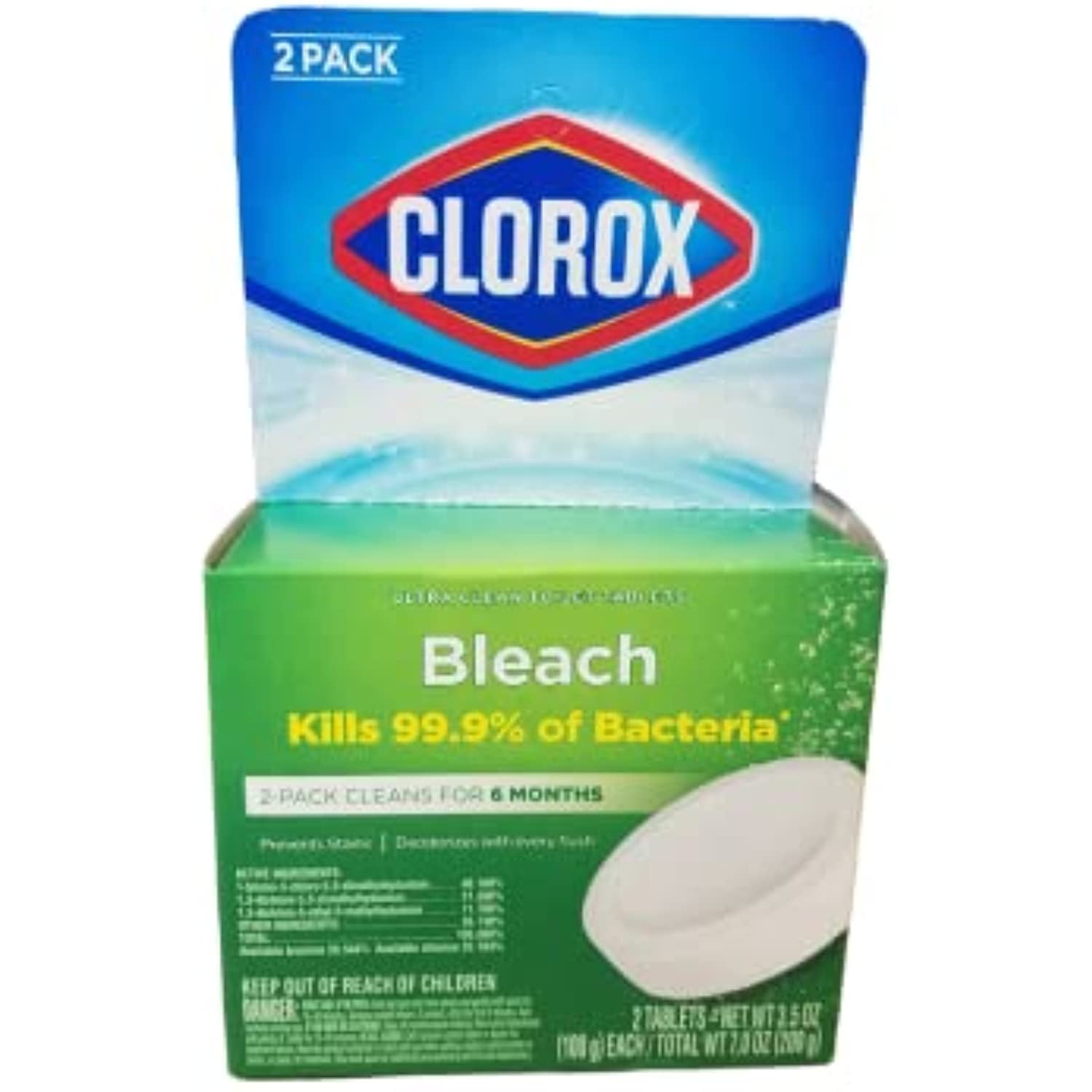 Clorox Cleaning Tabs, Automatic Toilet Bowl Cleaner, 3.5 Oz Tablet, 2 ...