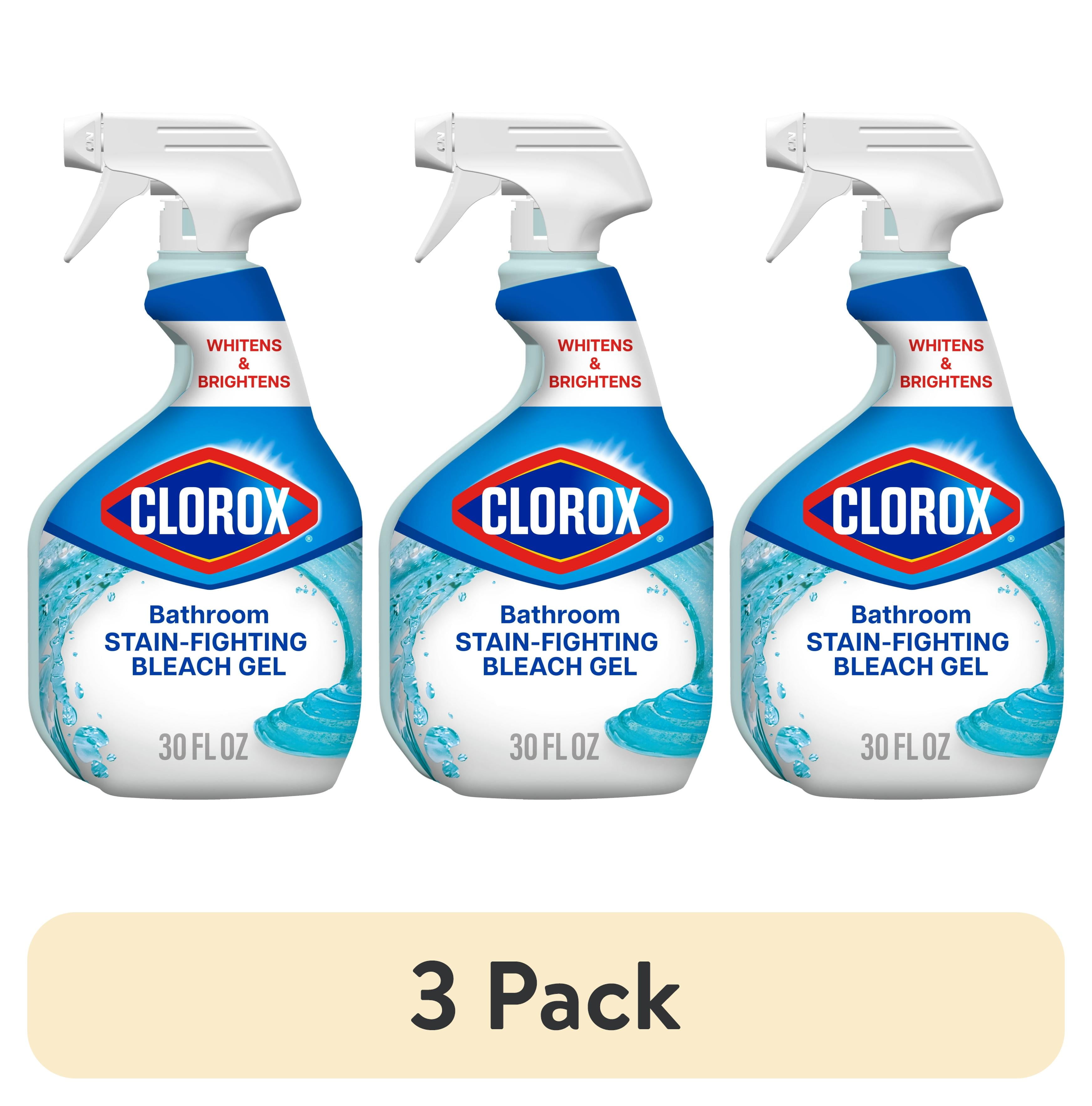 (3 pack) Clorox Bathroom Bleach Gel and Shower Cleaner Spray, 30 oz ...