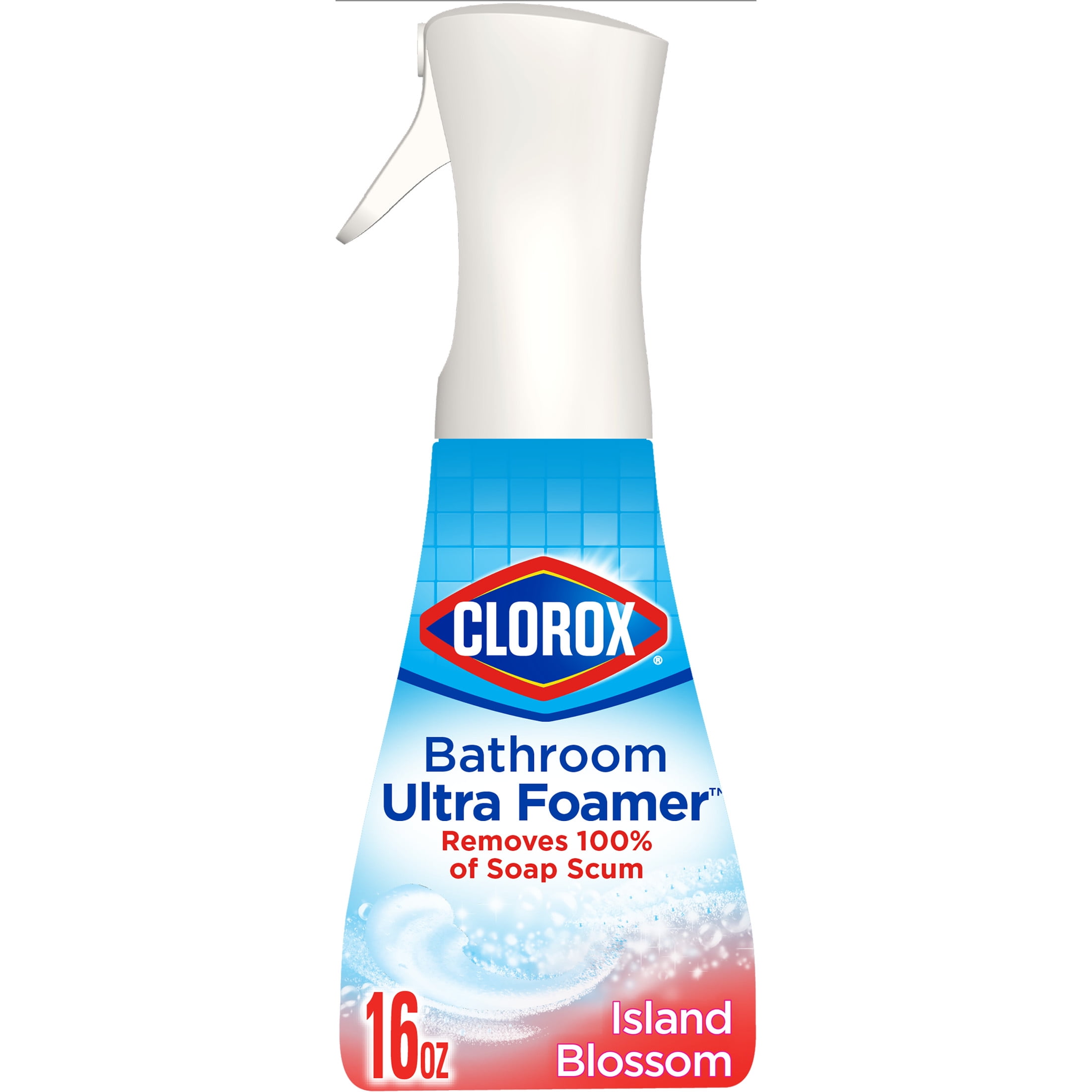 Clorox Bathroom Ultra Foamer Cleaner Spray, Island Blossom, 16 fl oz ...