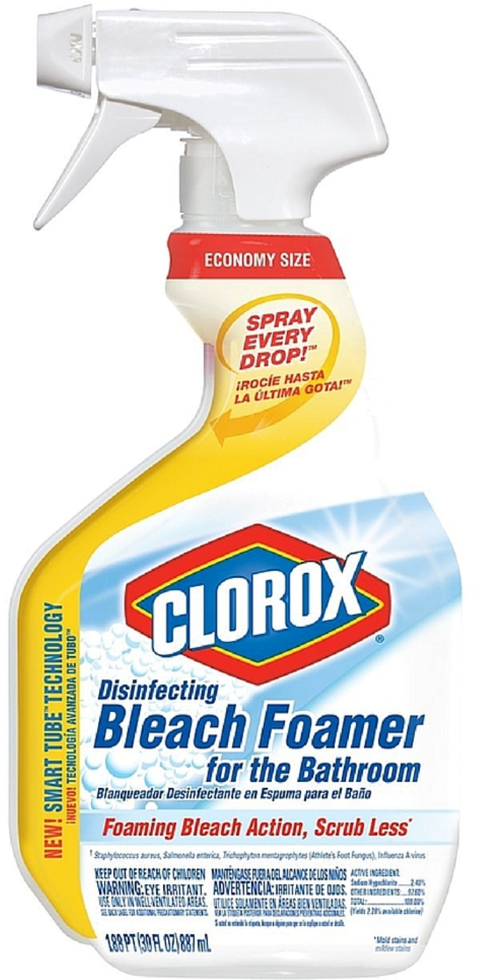 Clorox Bleach Foamer Bathroom Cleaner 30 oz (Pack of 6) - Walmart.com