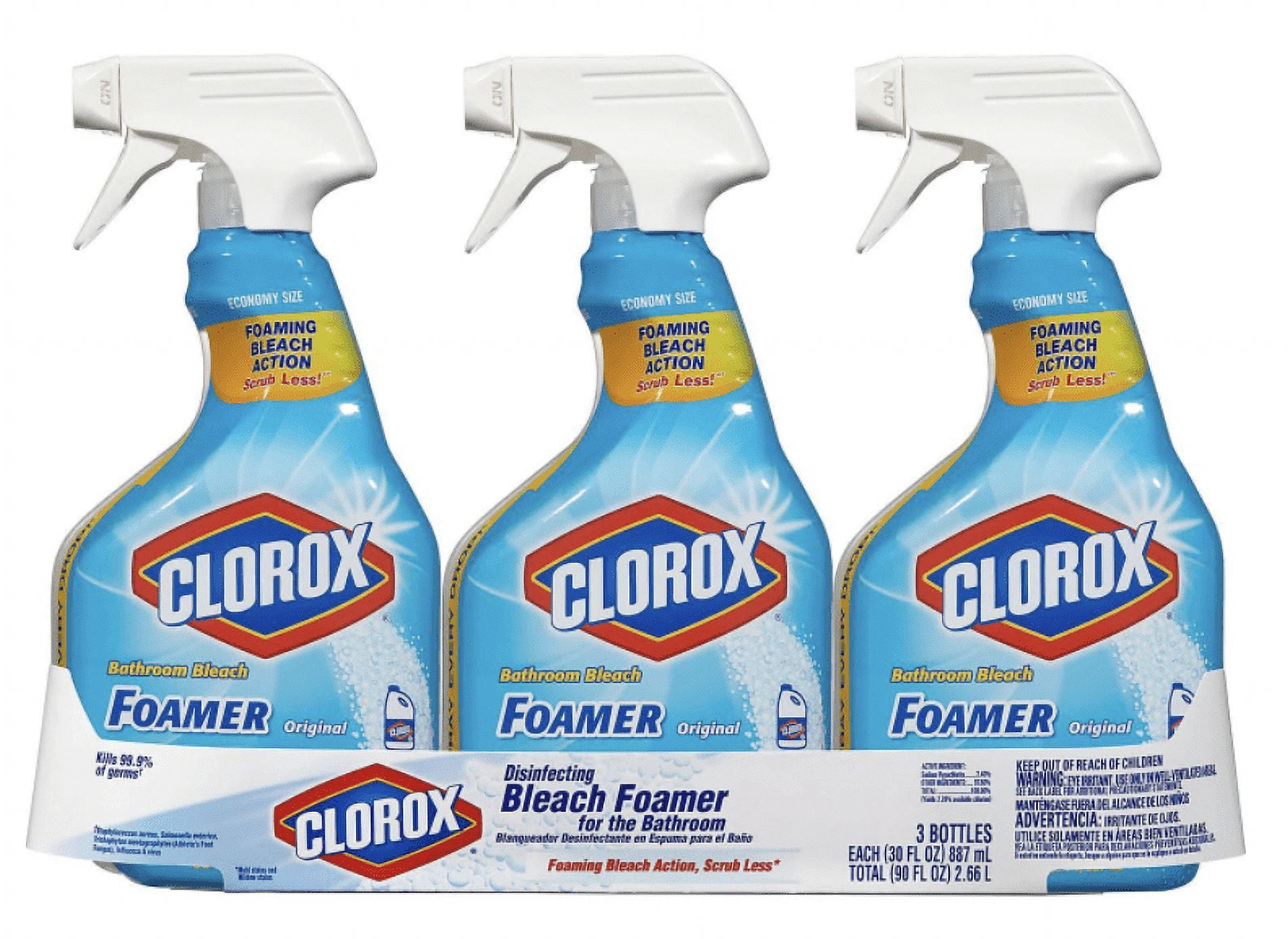 Clorox Bleach Foamer Bathroom Cleaner - Pack of 3 - Walmart.com