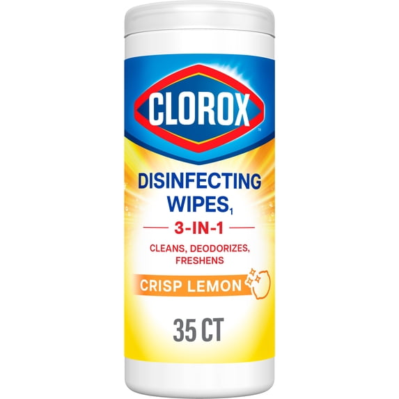 Clorox Disinfecting Wipes, 35 Count, Crisp Lemon Scent - Walmart.com