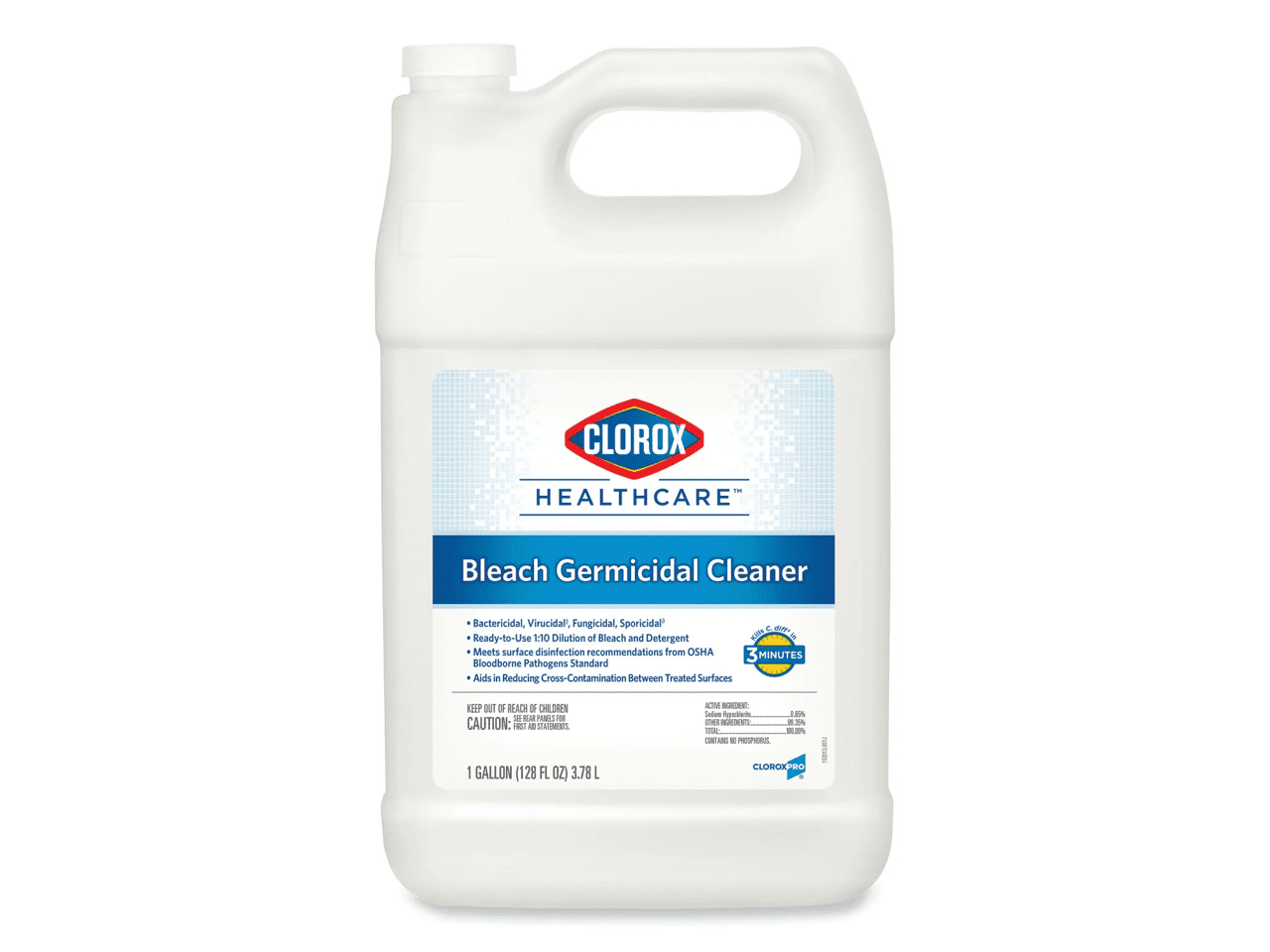 Clorox Bleach Germicidal Cleaner, 128 oz Refill Bottle, 4/Carton ...
