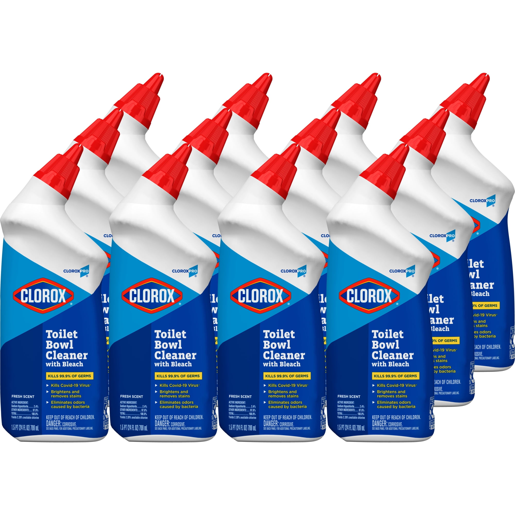 Clorox Commercial Toilet Bowl Cleaner with Bleach, Fresh Scent, Gel ...