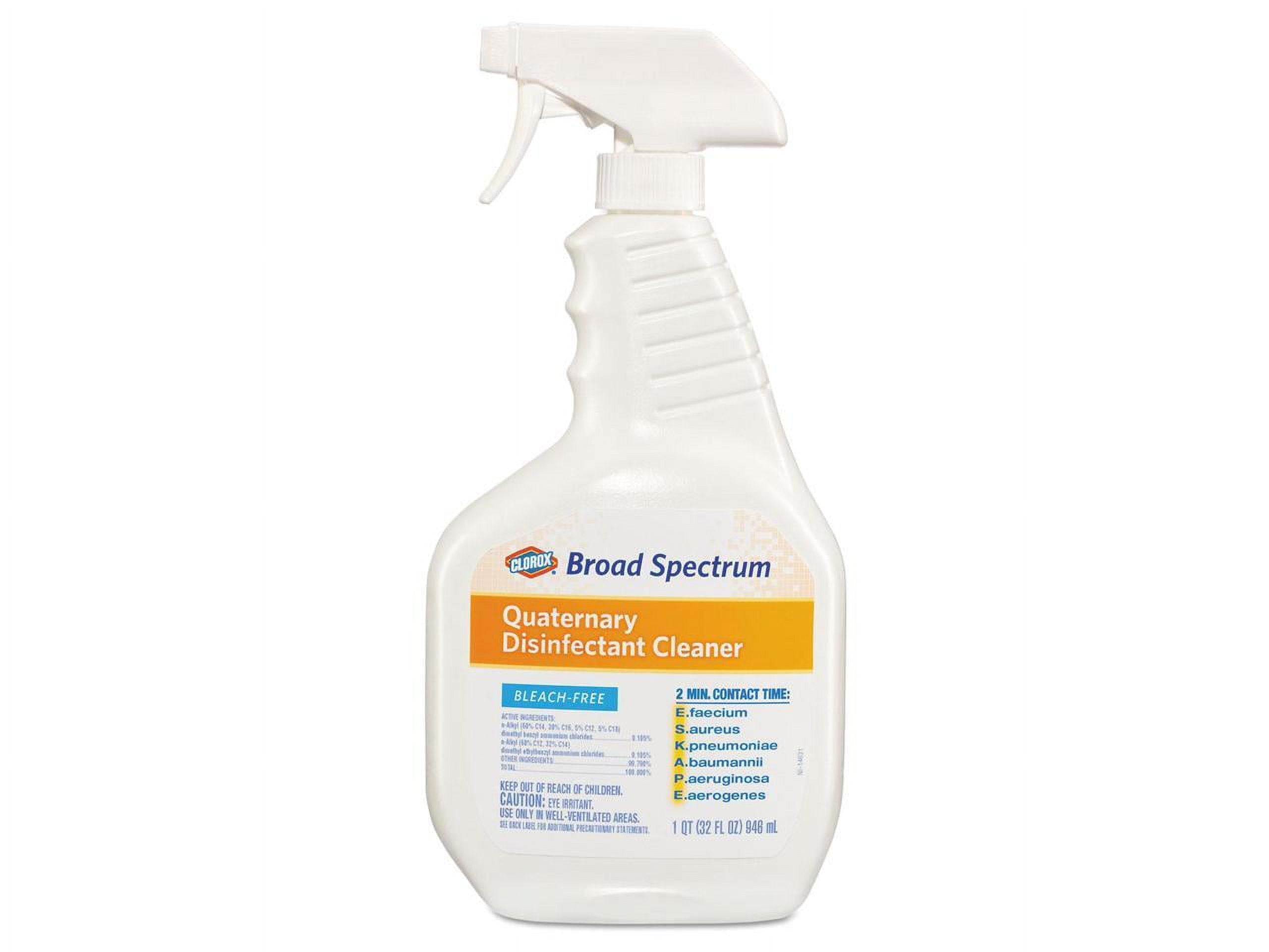Clorox Broad Spectrum Quaternary Disinfectant Cleaner, 32oz Spray ...