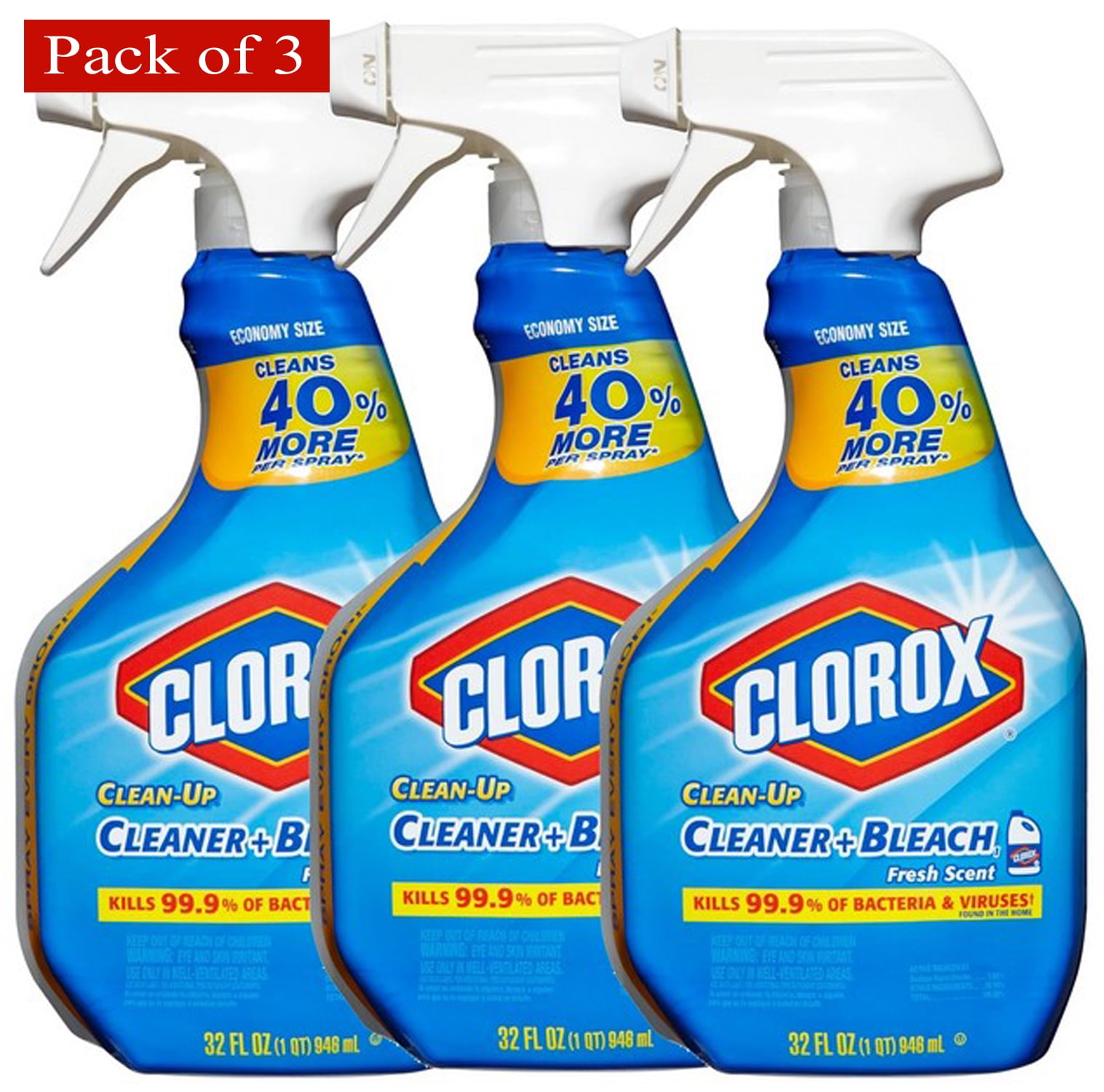 Clorox Clean-Up All Purpose Cleaner Spray Bottle with Bleach, Fresh ...