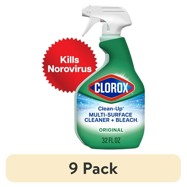 (9 pack) Clorox Clean-Up All Purpose Cleaner Spray with Bleach, Spray ...