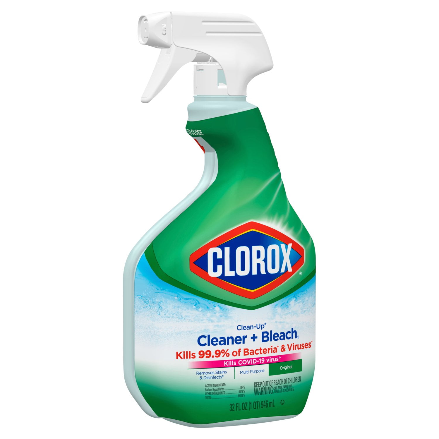 Clorox Clean-Up All Purpose Cleaner, Bleach Spray, Original Scent, 32 ...