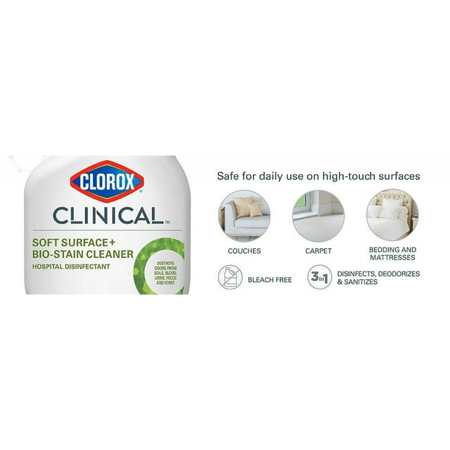 Clorox Clinical Antibacterial Cleanser: Soft Surface + Bio-Stain ...