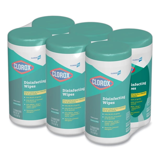 Clorox Commercial Solutions Disinfecting Wipes, Green, 75 / Each ...
