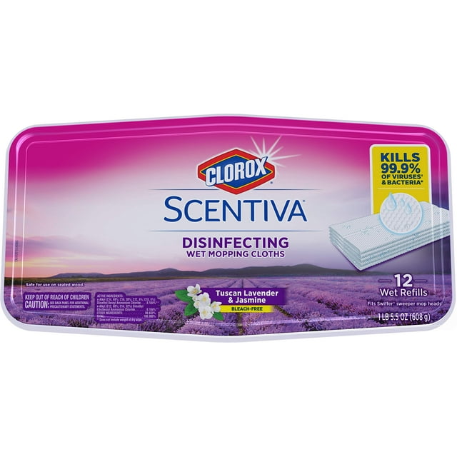 Clorox Company Scentiva Disinfecting Wet Mop Cloths Tuscan Lavender ...