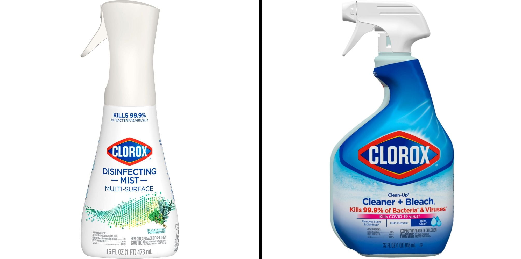 Clorox Disinfecting Mist Eucalyptus Peppermint 16 oz & Clean-Up Fresh ...