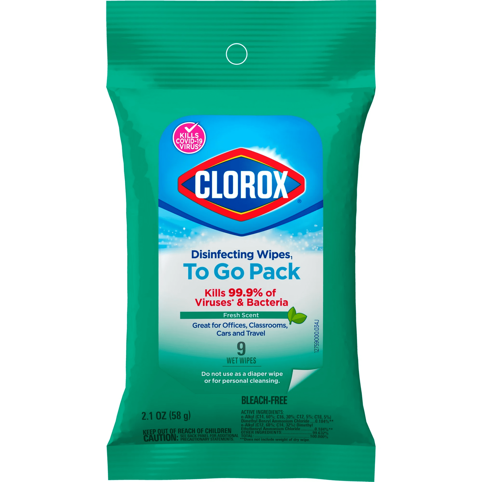 Clorox Disinfecting Wipes On The Go Travel Size - Bleach Free, Fresh ...