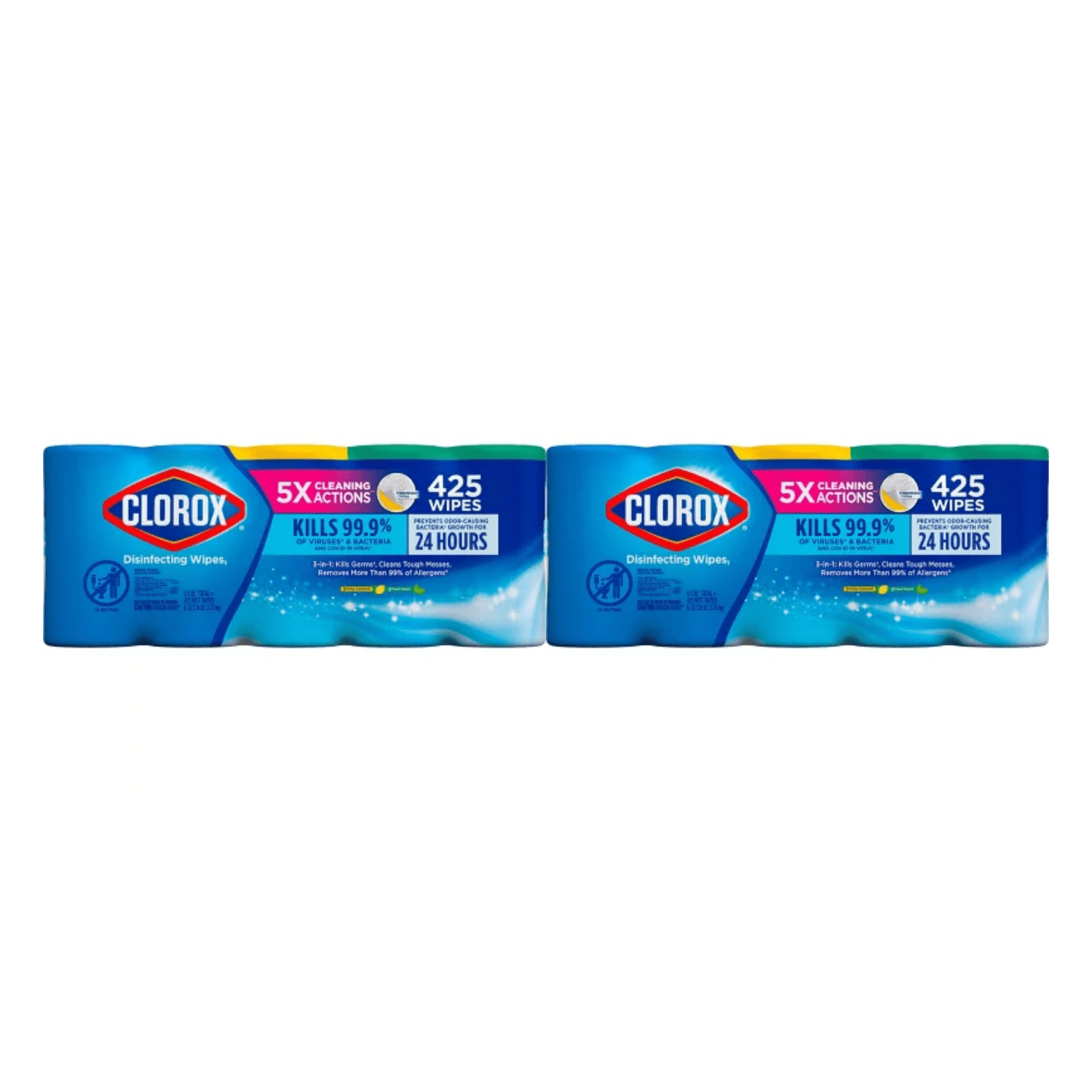 Clorox Disinfecting Wipes 5-Pack 425 Wipes - 2 Pack - Walmart.com