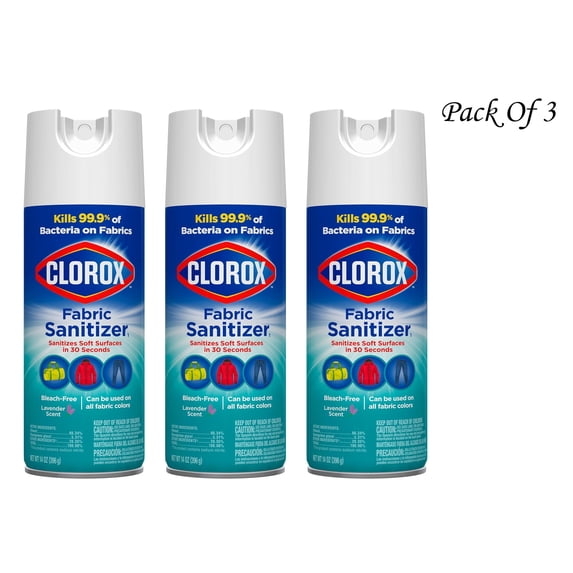 Clorox Fabric Sanitizer Aerosol Spray, Lavender Scent 14 Ounces (Pack ...