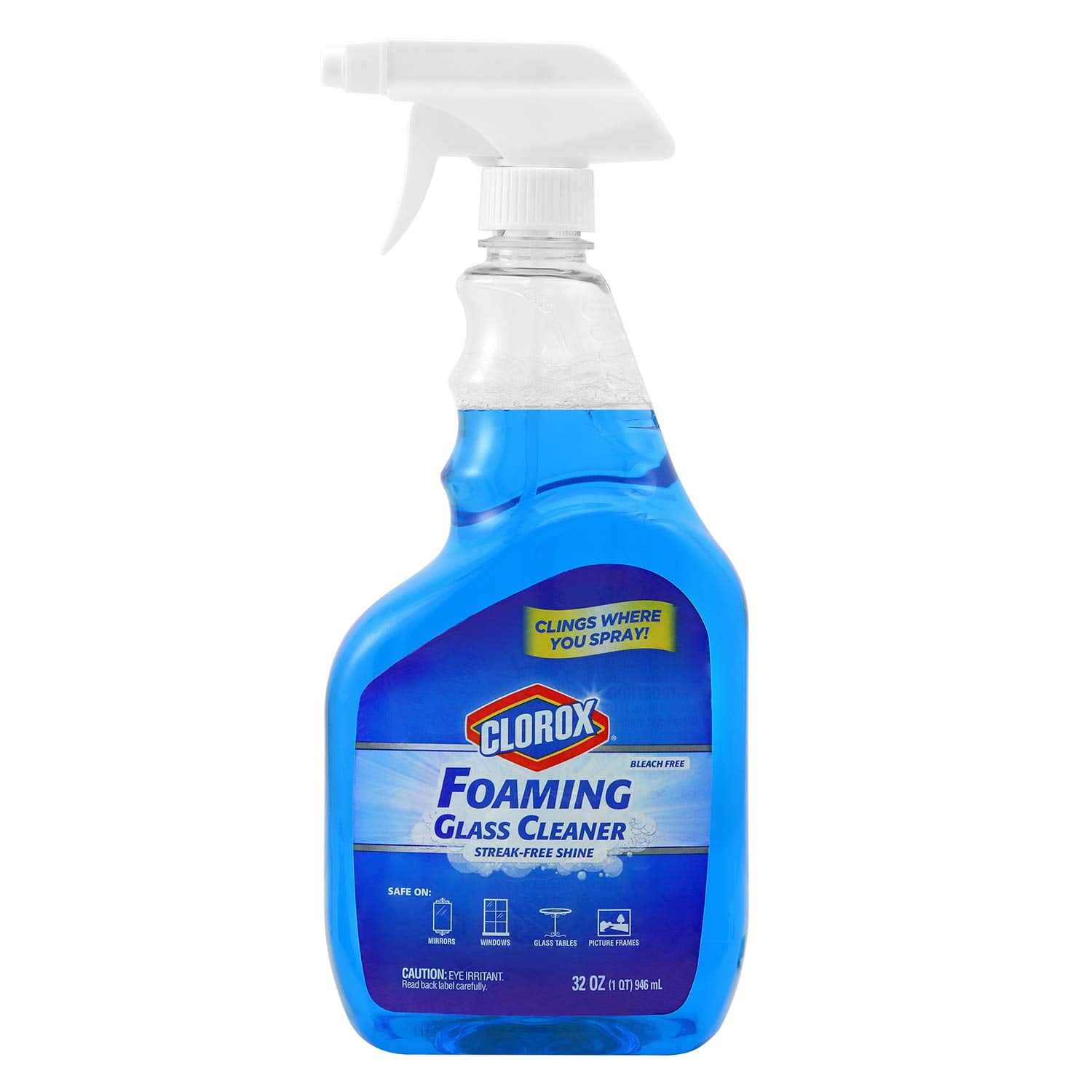 Clorox Foaming Glass Cleaner Spray Streak Free Bleach Free 32 Ounces