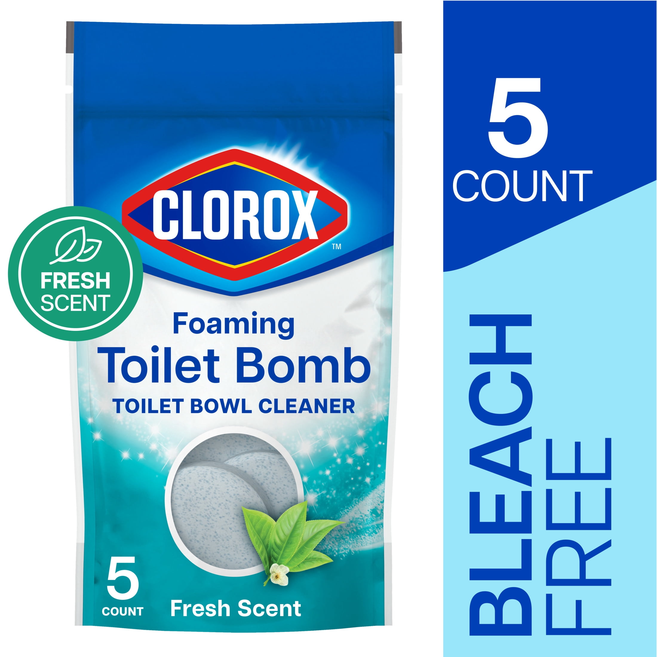 Clorox, Toilet Bowl Cleaner, 5 Count, Foaming Tablets - Walmart.com