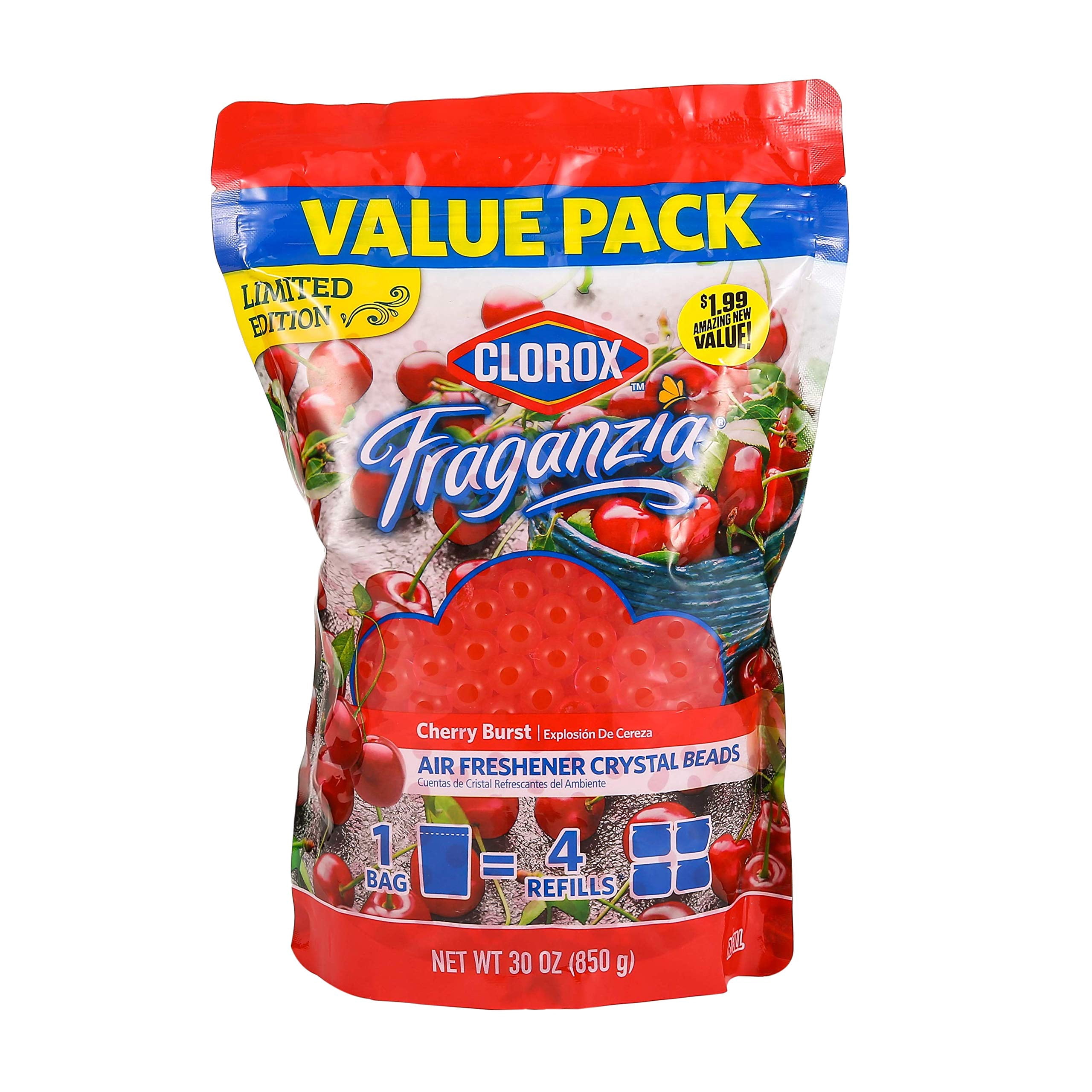 Clorox Fraganzia Air Freshener Crystal Beads Refill Pouch in Limited ...
