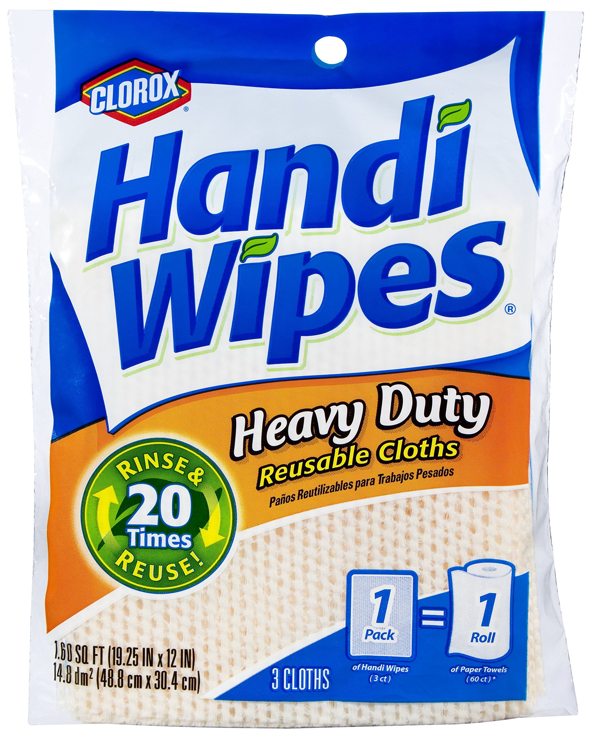 Clorox Handi Wipes Heavy Duty Reusable Cloths, 3 Count (Pack Of 4 ...