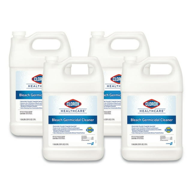 Clorox Healthcare Bleach Germicidal Disinfectant Cleaner, 128 oz ...